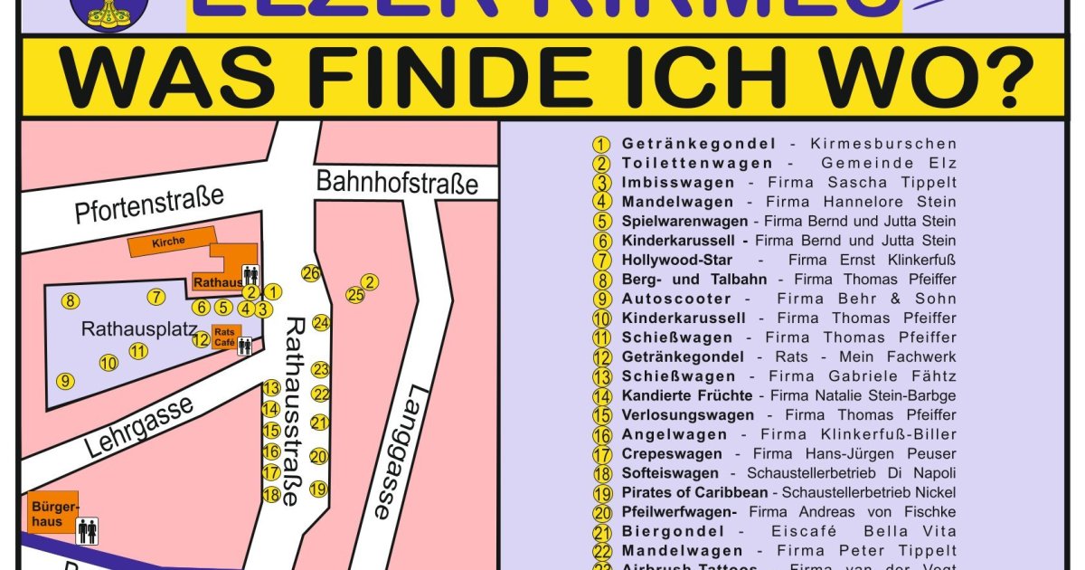 Lageplan zur Elzer Kirmes | Startseite