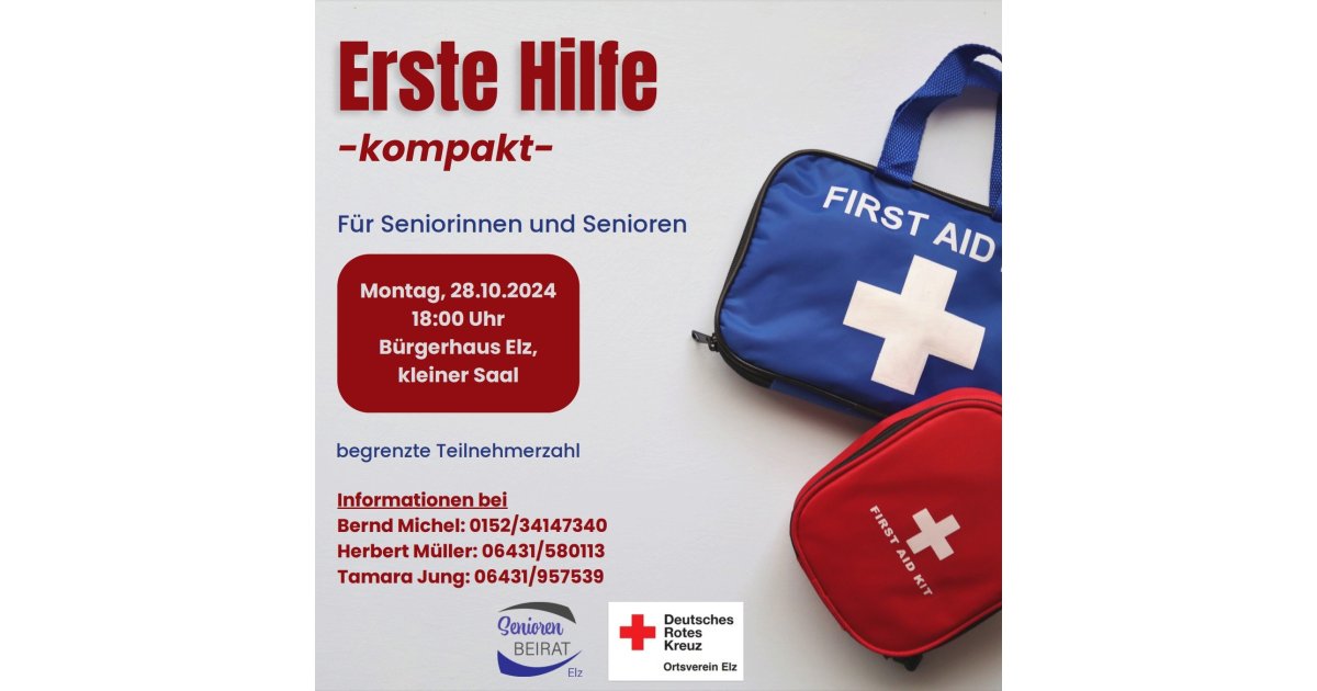 Erste Hilfe -kompakt- für Seniorinnen und Senioren | Startseite